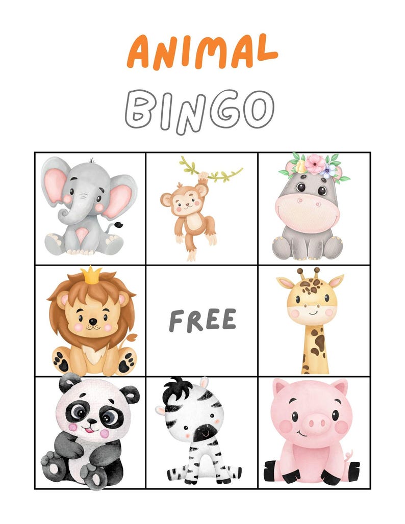 Animal Bingo for Kids Classroom Activities Preschool Activities for ...
