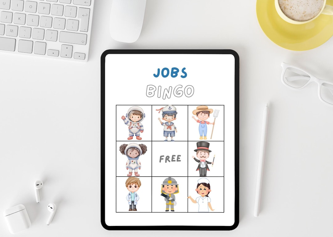 Jobs Bingo Game for Kids Bingo Card Printable Bingo Classroom ...