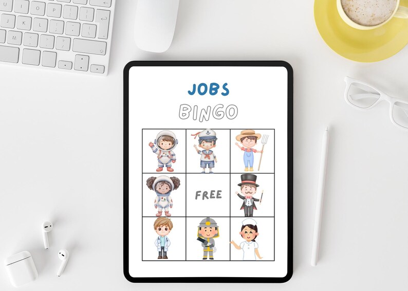 Jobs Bingo Game for Kids Bingo Card Printable Bingo Classroom ...
