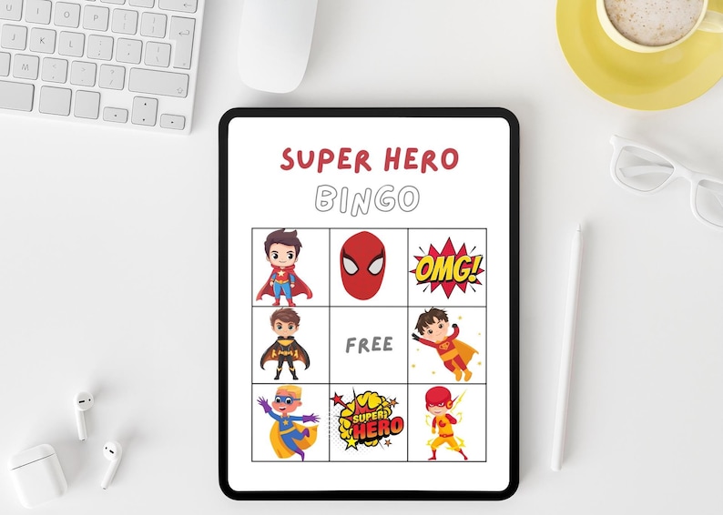 Super Hero Bingo for Kids Printable Bingo Classroom Bingo for Kids ...