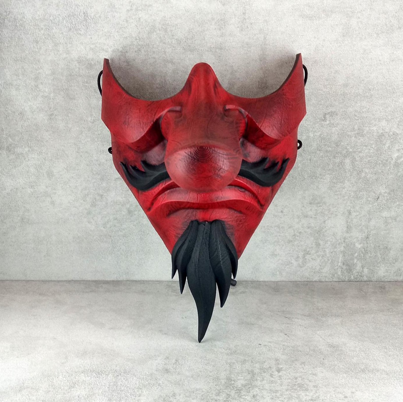 Red Tengu Mask , Traditional Japanese Mask, Wearable Mask, Kabuki Demon ...