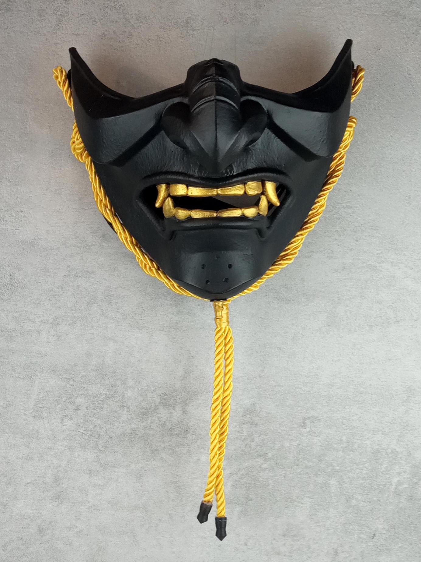 Ghost of Tsushima Mask: Black Samurai Menpo, Wearable Wall Decor - Etsy