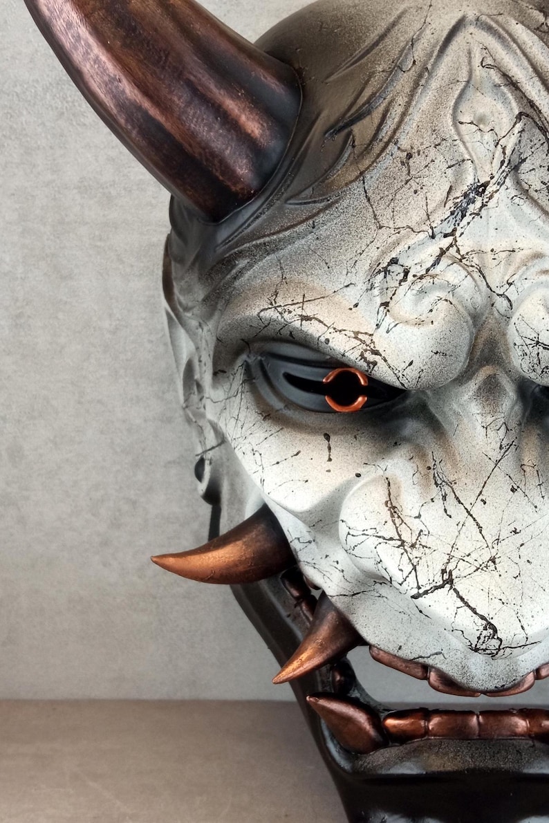Hannya Oni Mask: Copper Mountain Demon ,japanese Samurai Style ,wall ...