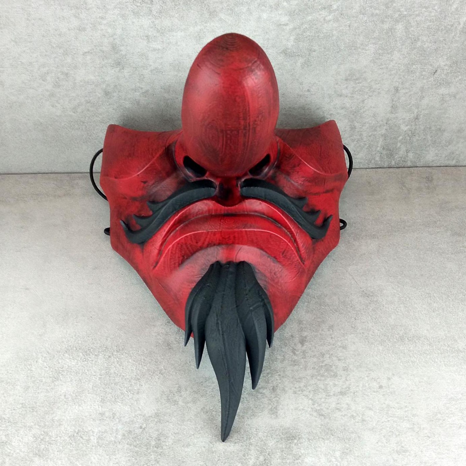 Red Tengu Mask , Traditional Japanese Mask, Wearable Mask, Kabuki Demon ...