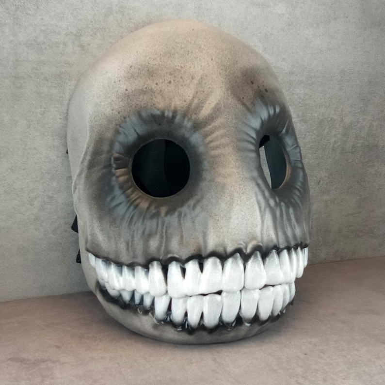 Smiley Mask, Grey-black Smile Mask, Horrible Smile Mask, Horror Mask ...