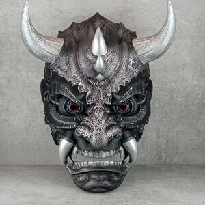 Exclusive Cyber Demon Mask,traditional Japanese Hannya Mask, Black ...