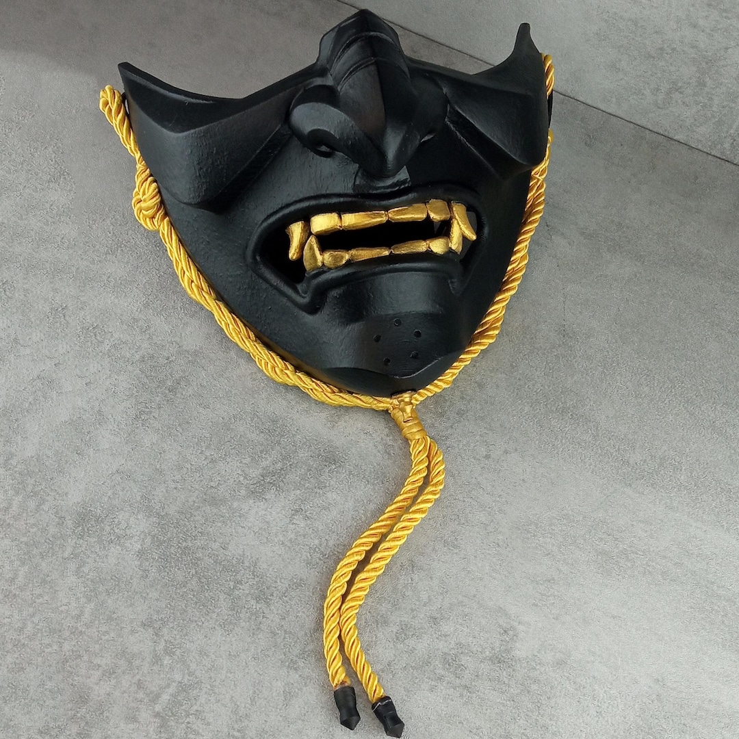 Ghost of Tsushima Mask: Black Samurai Menpo, Wearable Wall Decor - Etsy