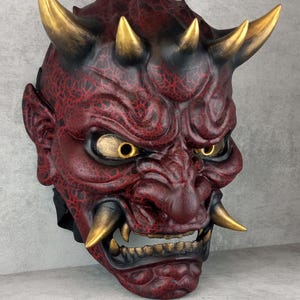 Exclusive Demon King Mask,demon Emperor Mask, Mask With Cracks ...