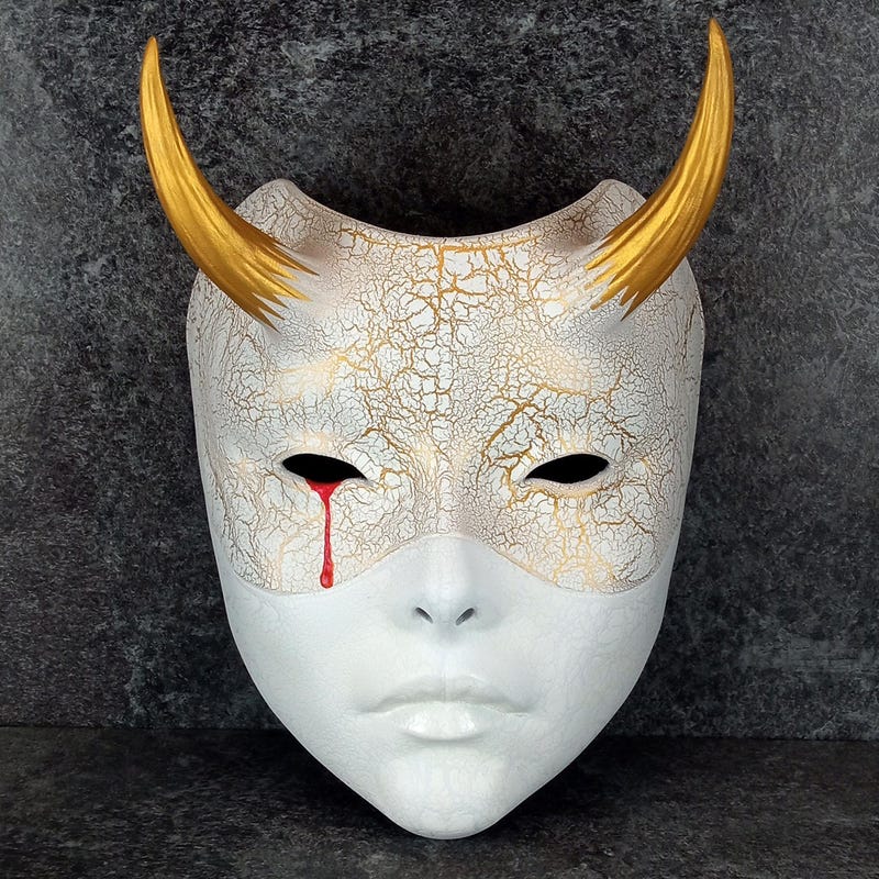 White Mask - Etsy