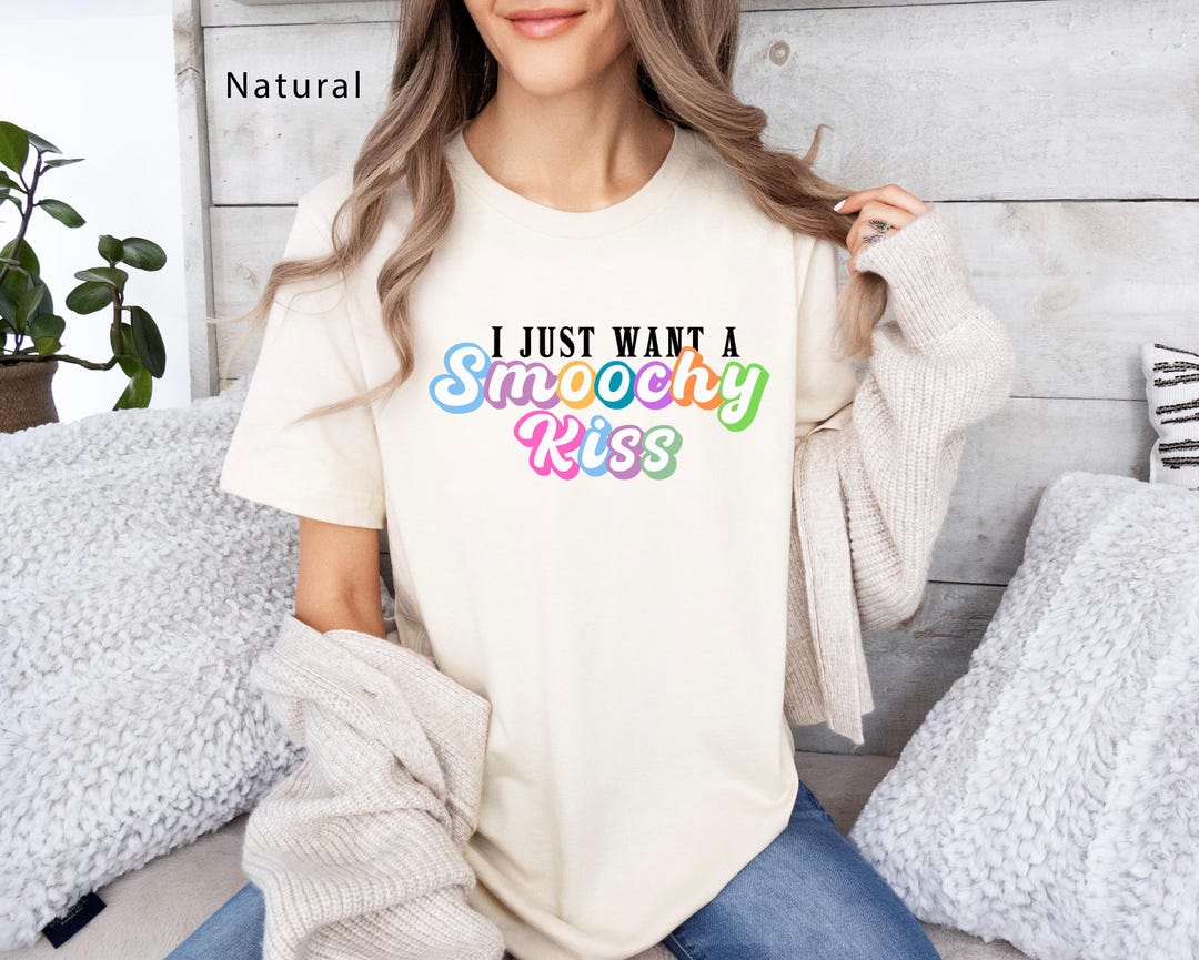 I Just Want A Smoochy Kiss Shirt Bluey Fan Tshirt, Valentines Day Gift ...