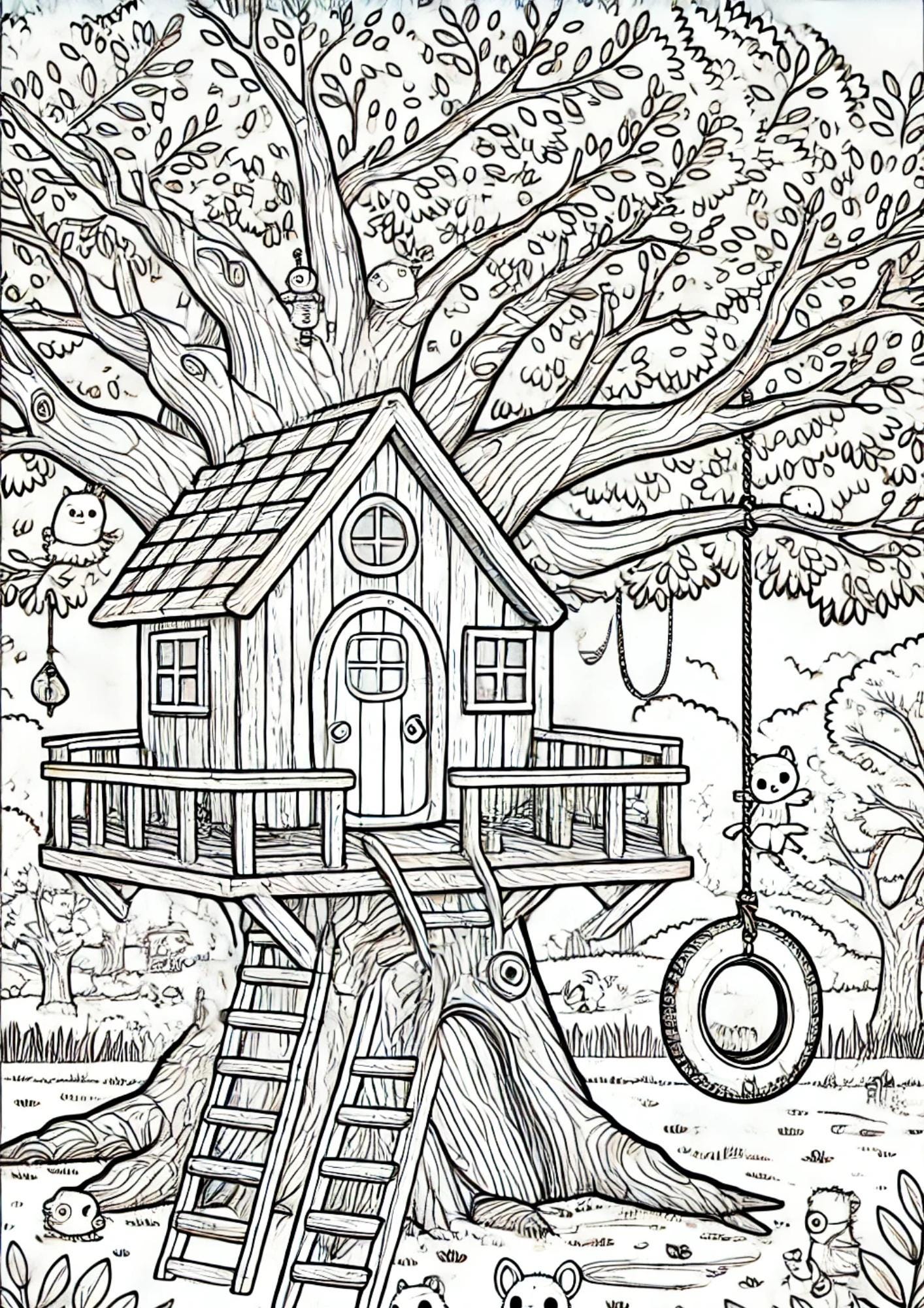 Treehouse Adventure: Exciting and Imaginative Coloring Book for Kids ...