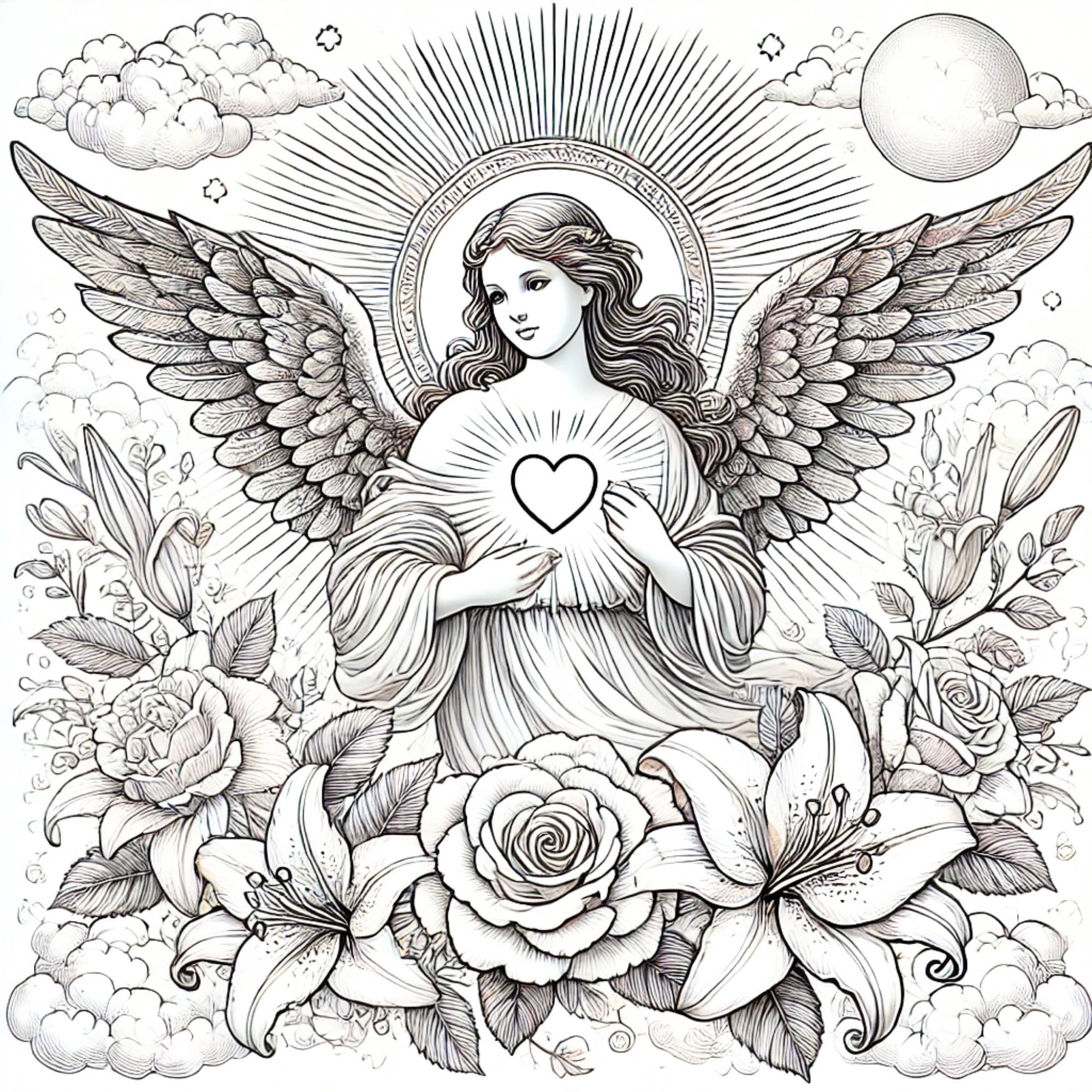 Heavenly Angels: A Coloring Book of Serene and Majestic Angels - Etsy