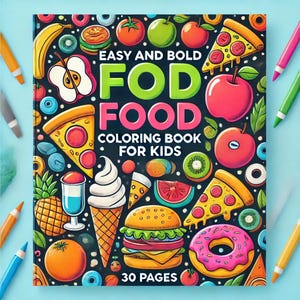 Bold and Easy Cute Animal Coloring Book for Kids | 25 Adorable Designs ...