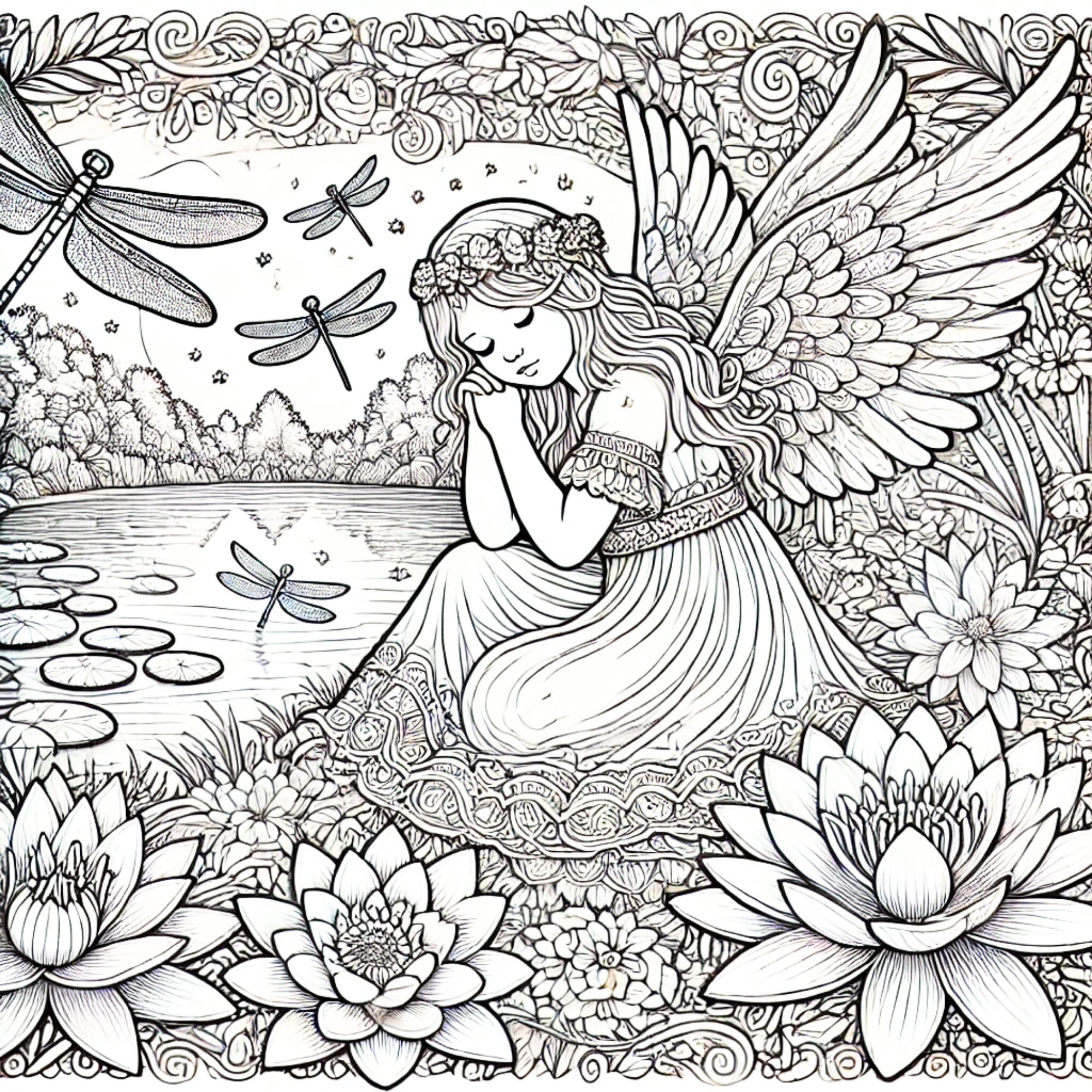 Heavenly Angels: A Coloring Book of Serene and Majestic Angels - Etsy