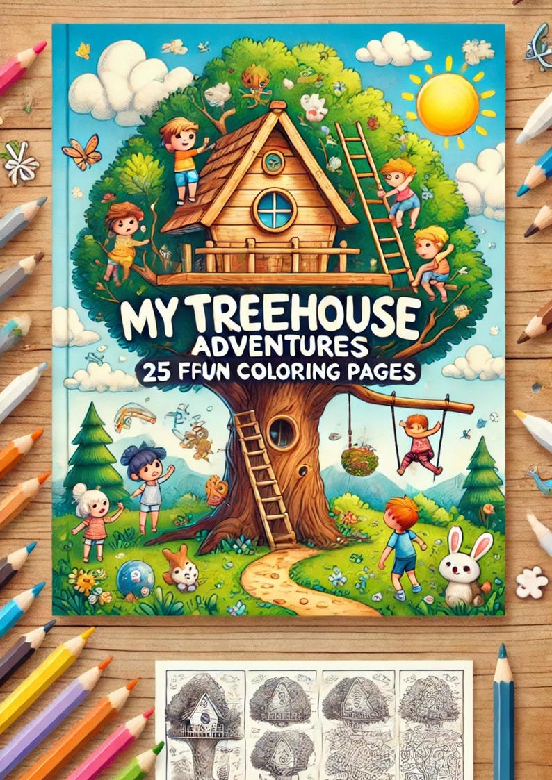 Treehouse Adventure: Exciting and Imaginative Coloring Book for Kids ...