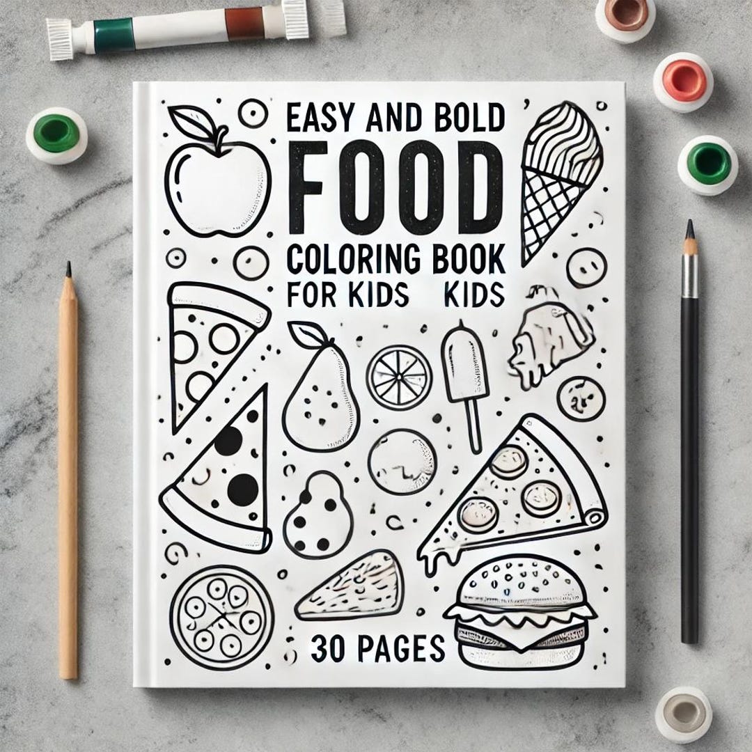 Bold and Easy Cute Animal Coloring Book for Kids | 25 Adorable Designs ...