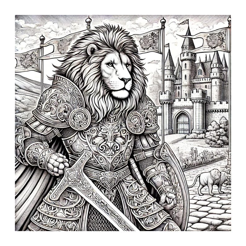 Fierce Beast Warriors Coloring Pages | 25 Legendary Animal Fighters ...