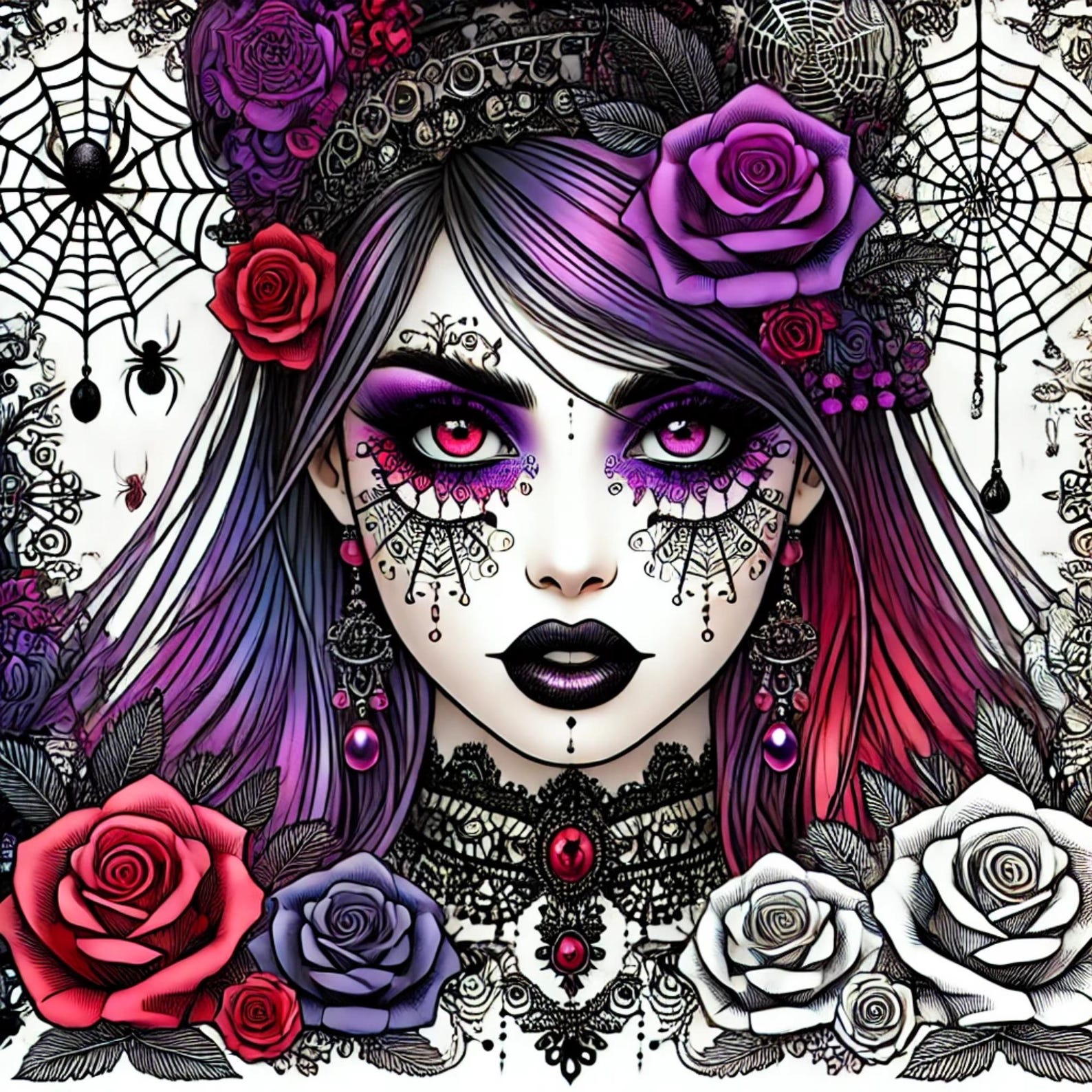 Gothic Elegance Coloring Book Intricate and Beautiful Gothic-themed ...