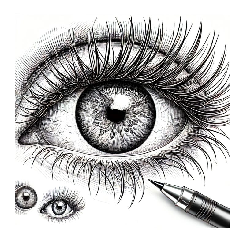 25 Realistic Human Eye Coloring Pages - Intricate and Detailed Line Art ...