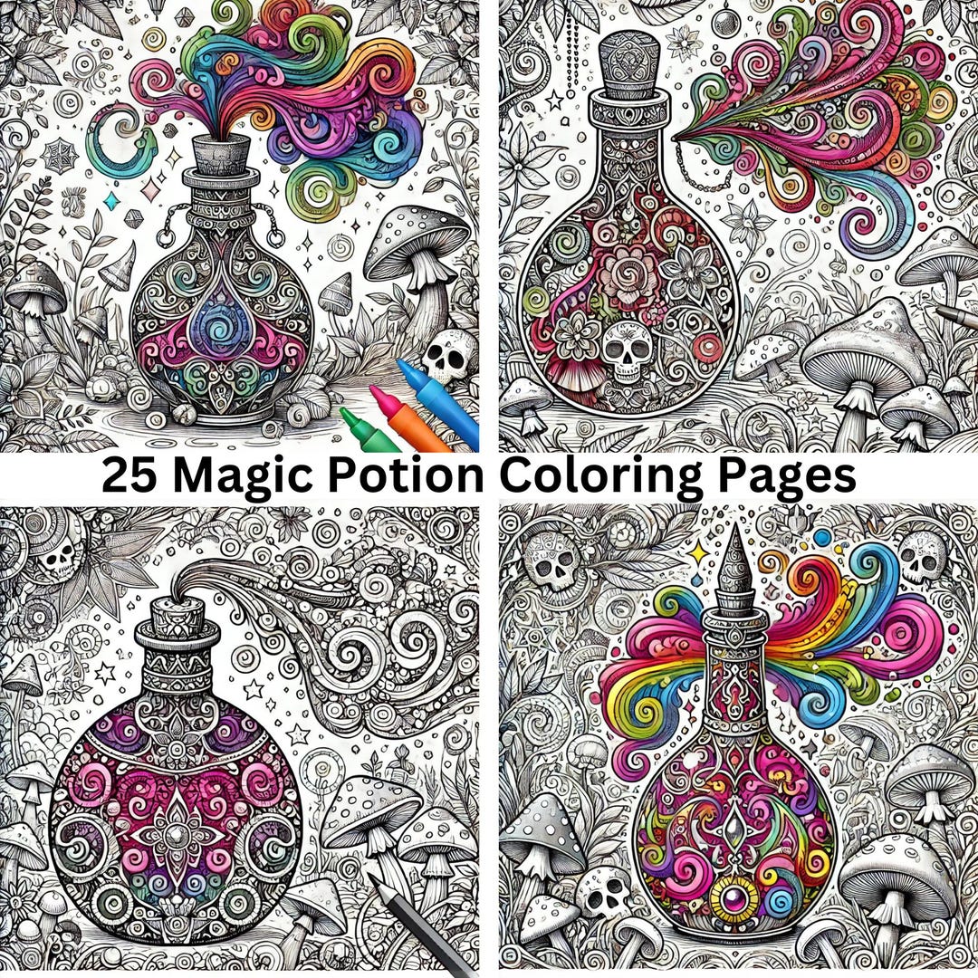 25 Magic Potion Coloring Pages: Enchanting Designs for Creative ...