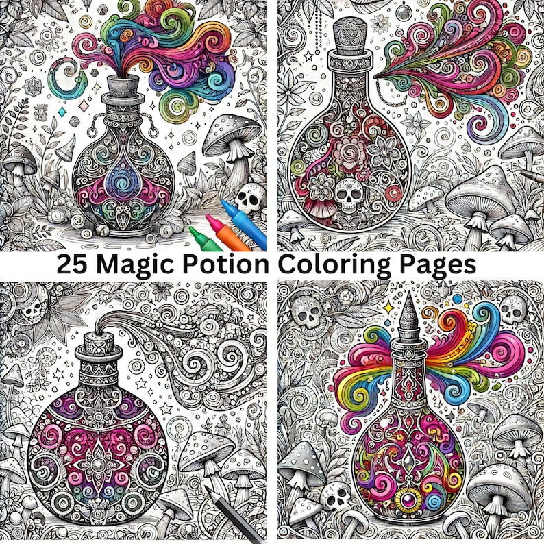25 Magic Potion Coloring Pages: Enchanting Designs for Creative ...