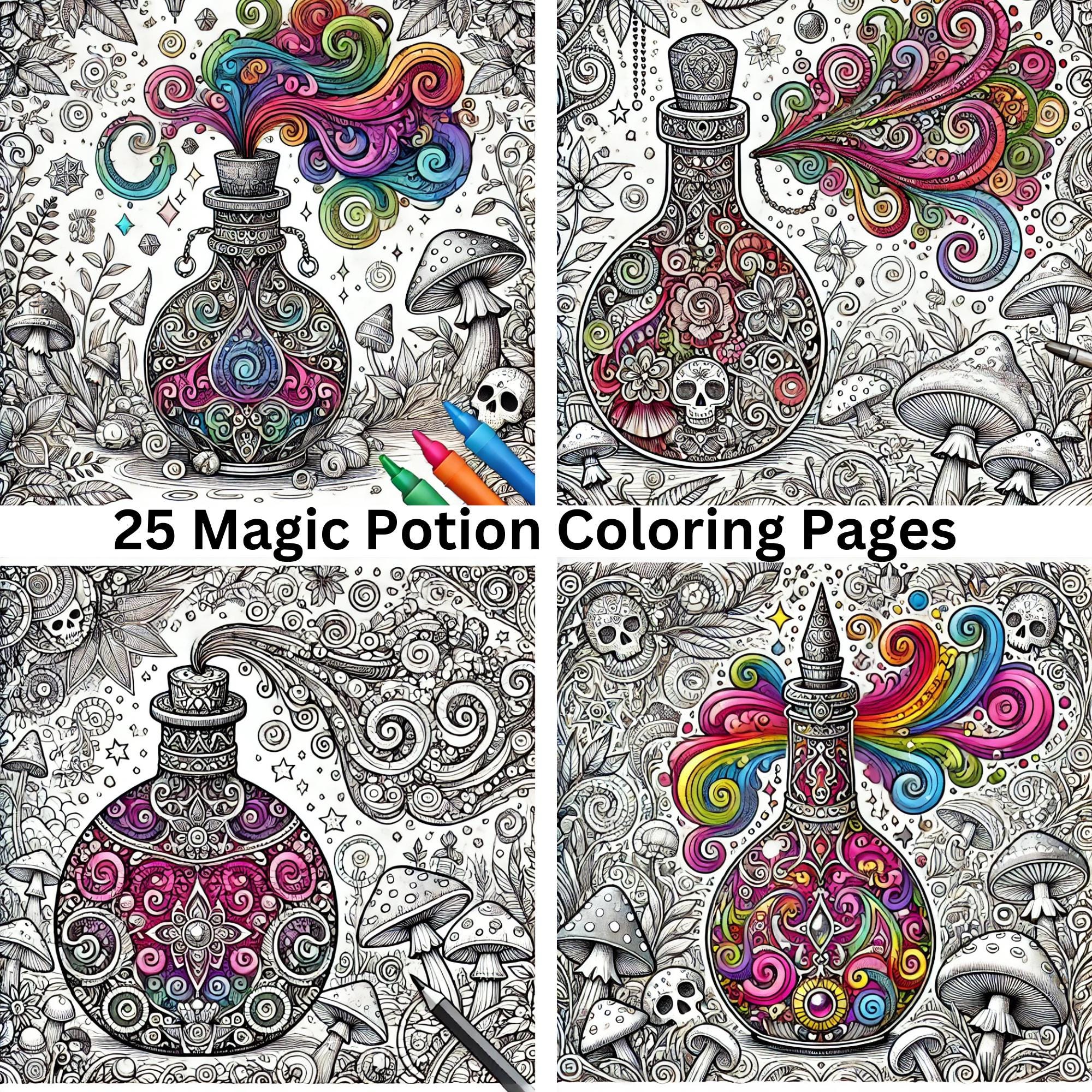 25 Magic Potion Coloring Pages: Enchanting Designs for Creative ...