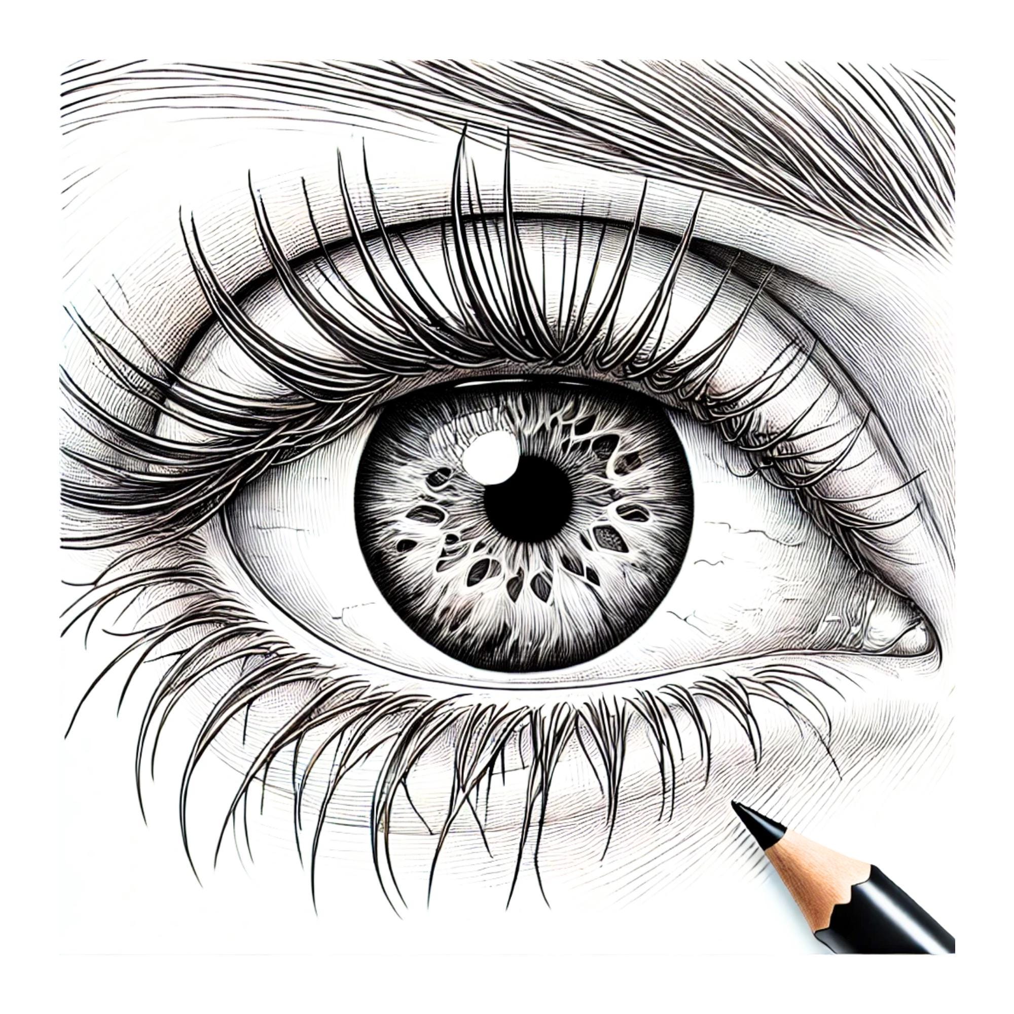 25 Realistic Human Eye Coloring Pages - Intricate and Detailed Line Art ...