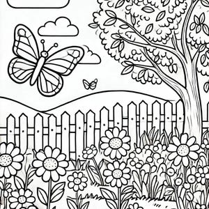 Nature Coloring Book for Kids - 25 Fun Coloring Pages - Etsy