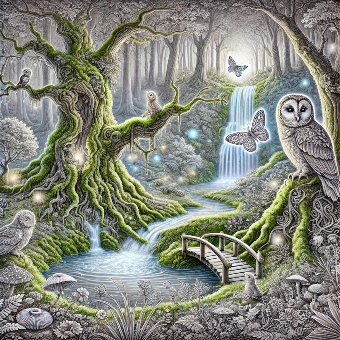 Mystical Forest Coloring Book: Fairies, Creatures, Landscapes (PDF ...
