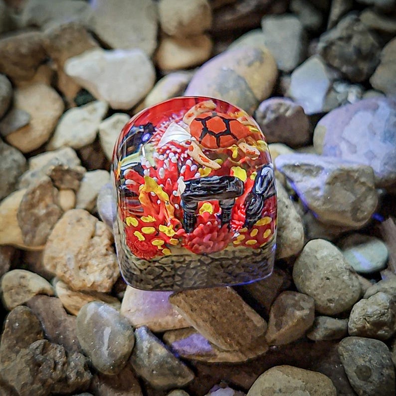 Sea Turtle Ocean Keycap, Epoxy Resin Artisan Keycap, Custom Keycap ...