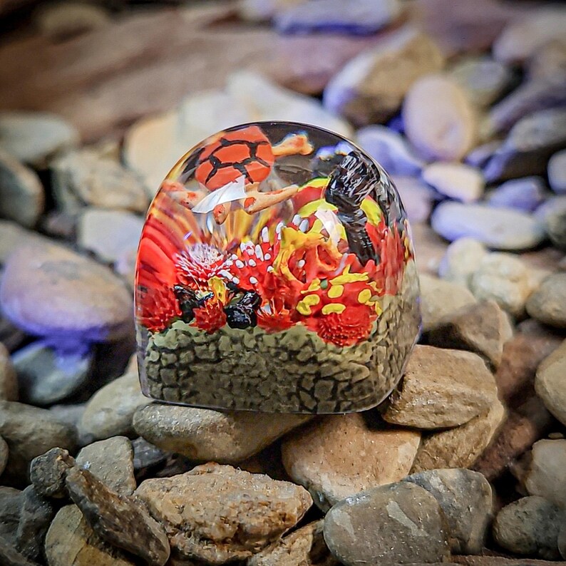 Sea Turtle Ocean Keycap, Epoxy Resin Artisan Keycap, Custom Keycap ...