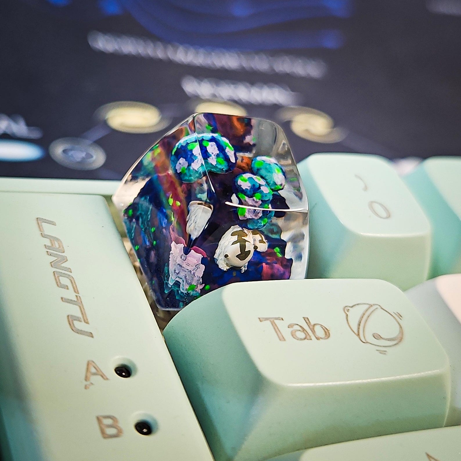 Anime Keycap, Epoxy Resin Artisan Keycap, Custom Keycap, Handmade ...