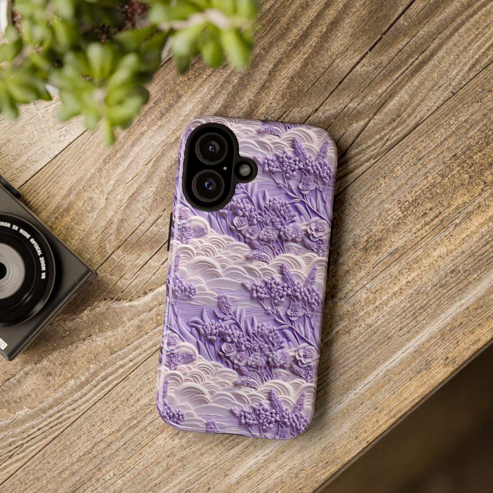 3D Floral Phone Case, Wild Flowers Samsung Galaxy Tough Phone Cover ...