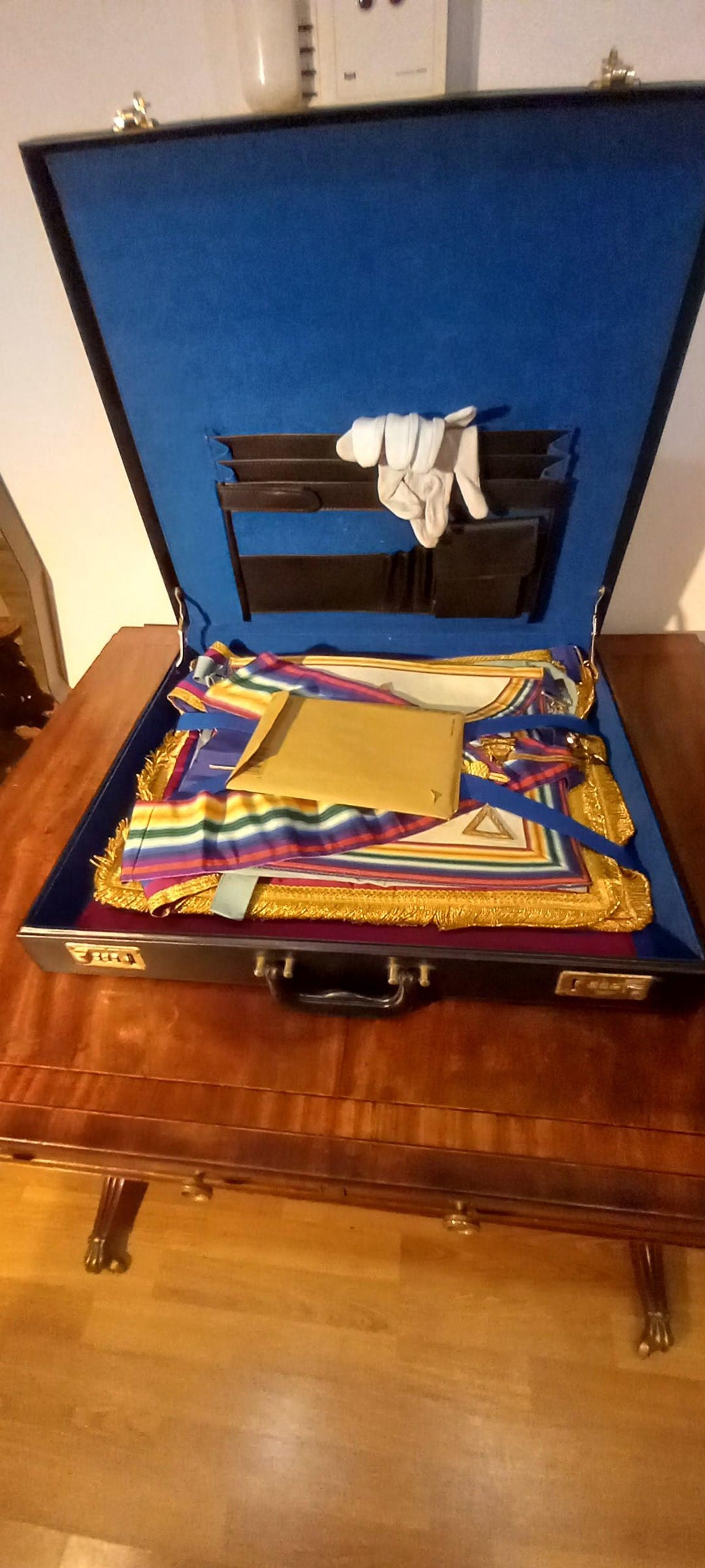 Vintage Masonic Regalia Collection Including Aprons and Certificates ...