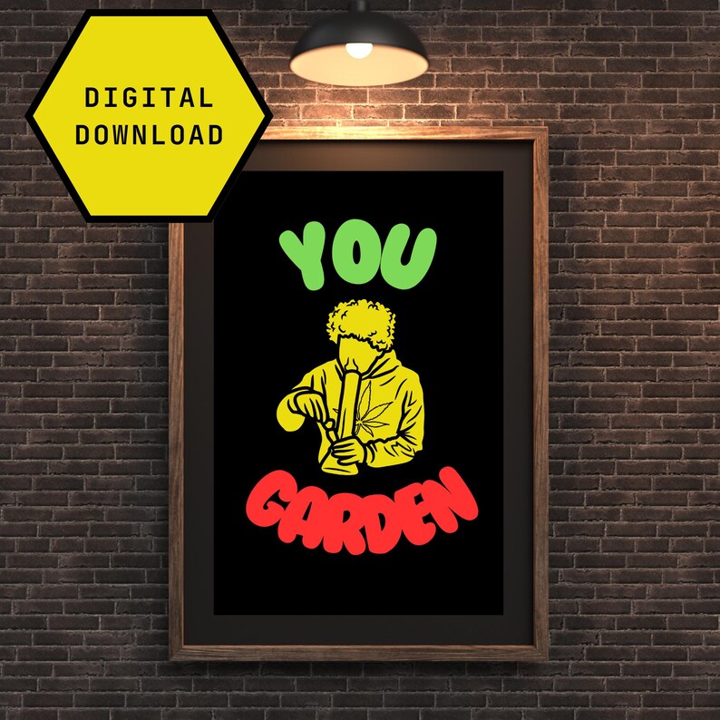 You Garden Stoner Man, Rasta Colors, Man Cave Art, Trendy Weed Smoke ...