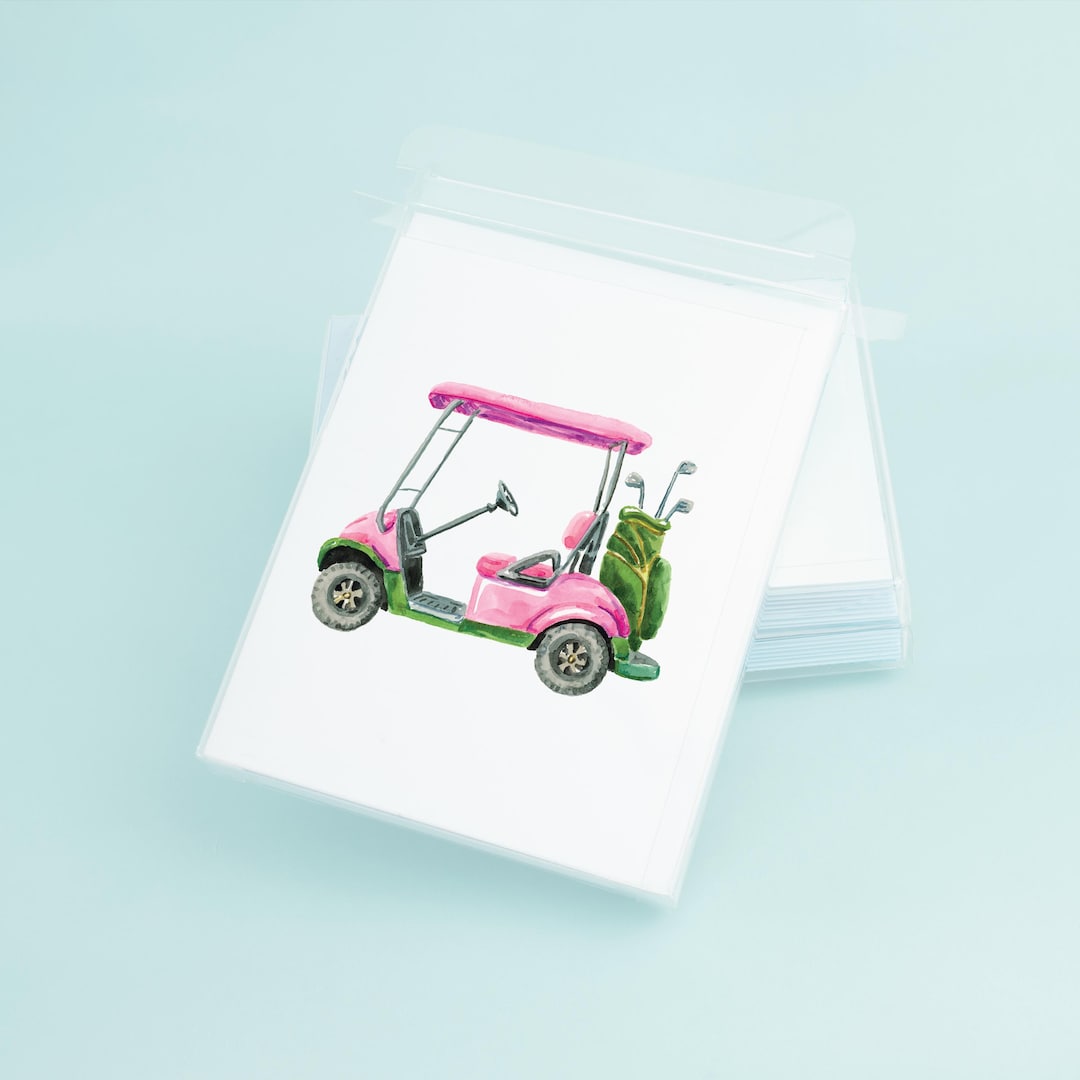 Golf Cart Greeting Card | Womens Golf Gift Birthday Card Golf ...