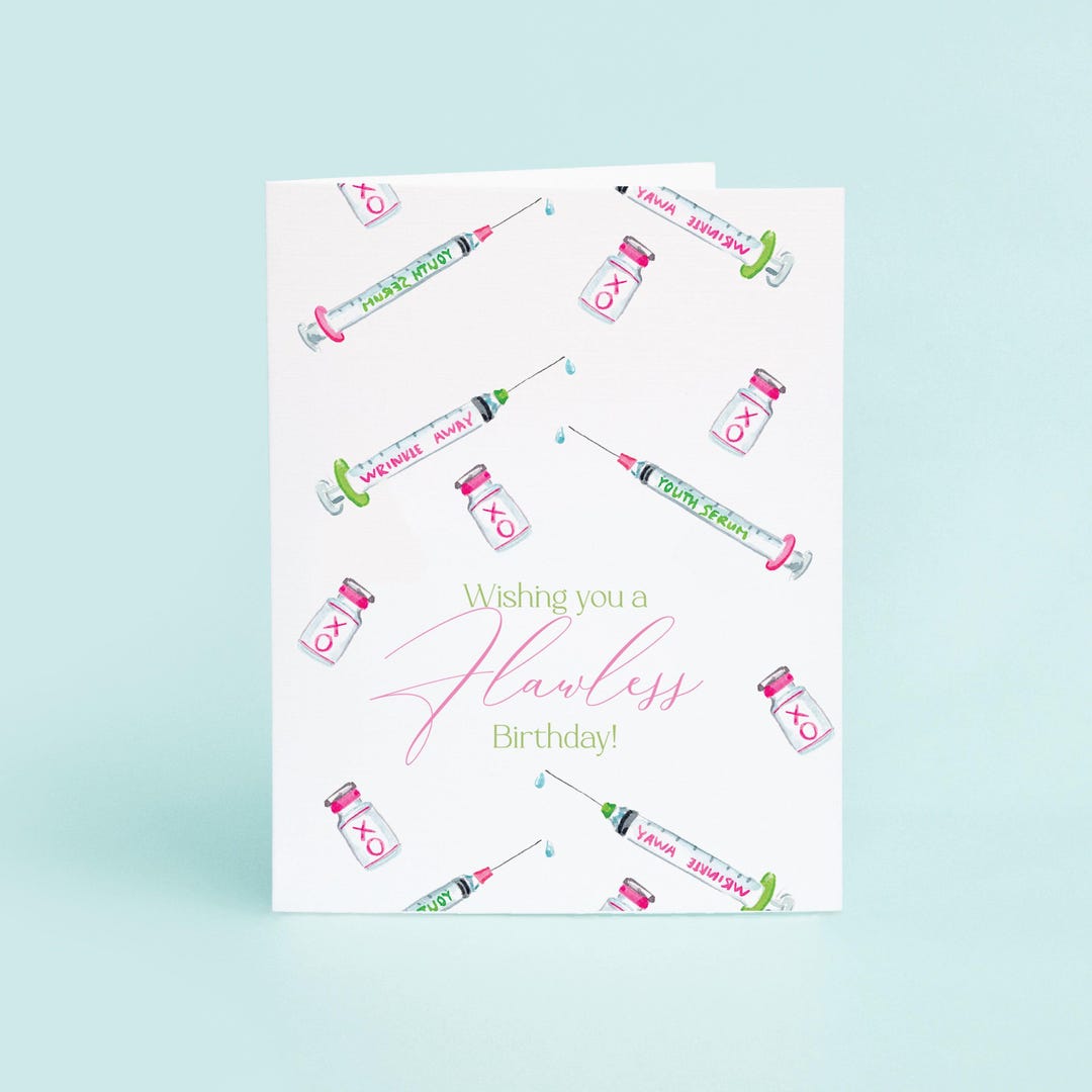 Botox Needles Birthday Card | Funny Getting Older Card - Etsy