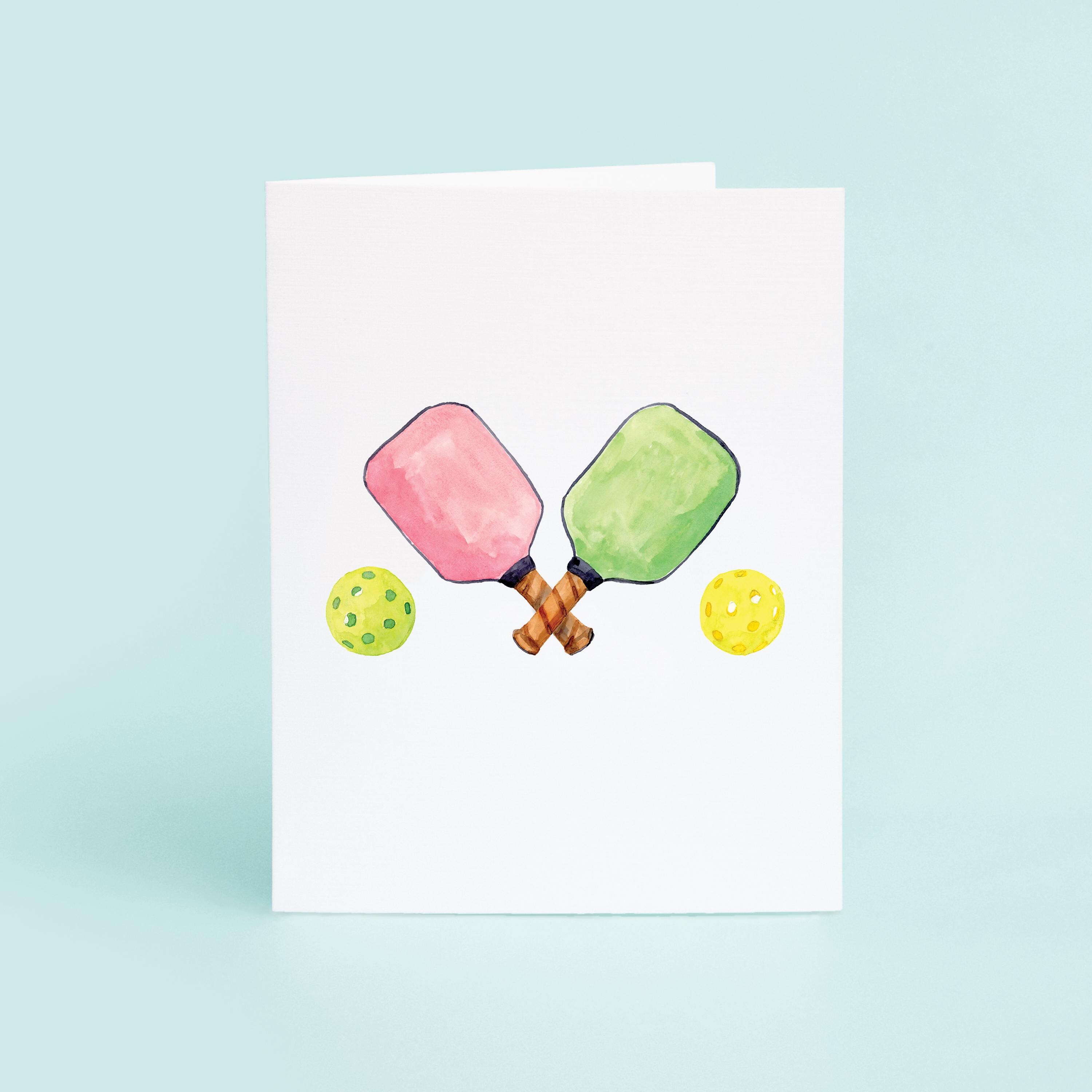 Pickleball Greeting Card | Pickleball Themed Gift Pickleball Stationery ...