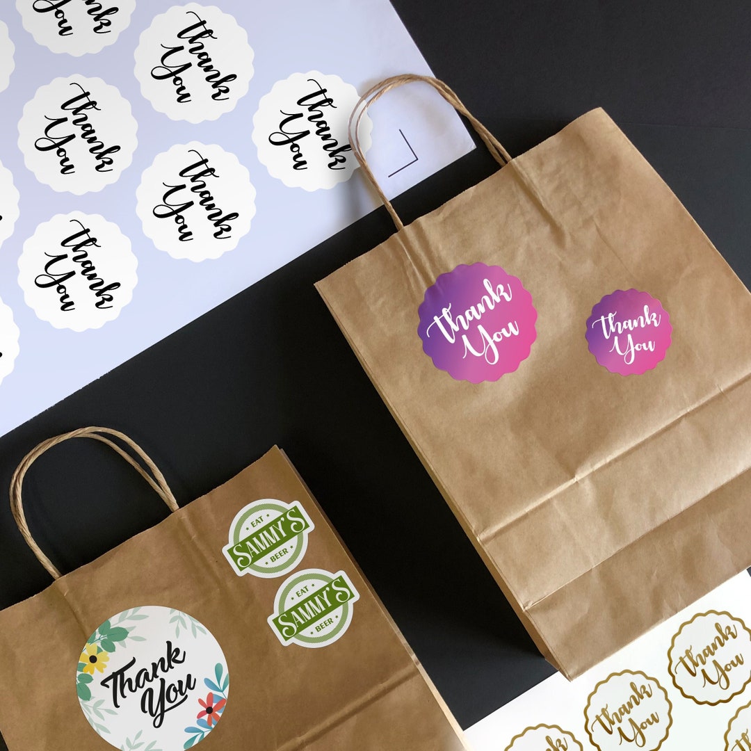 Custom Personalized Round Sticker Labels Die Cut Stickers text, Logo or ...