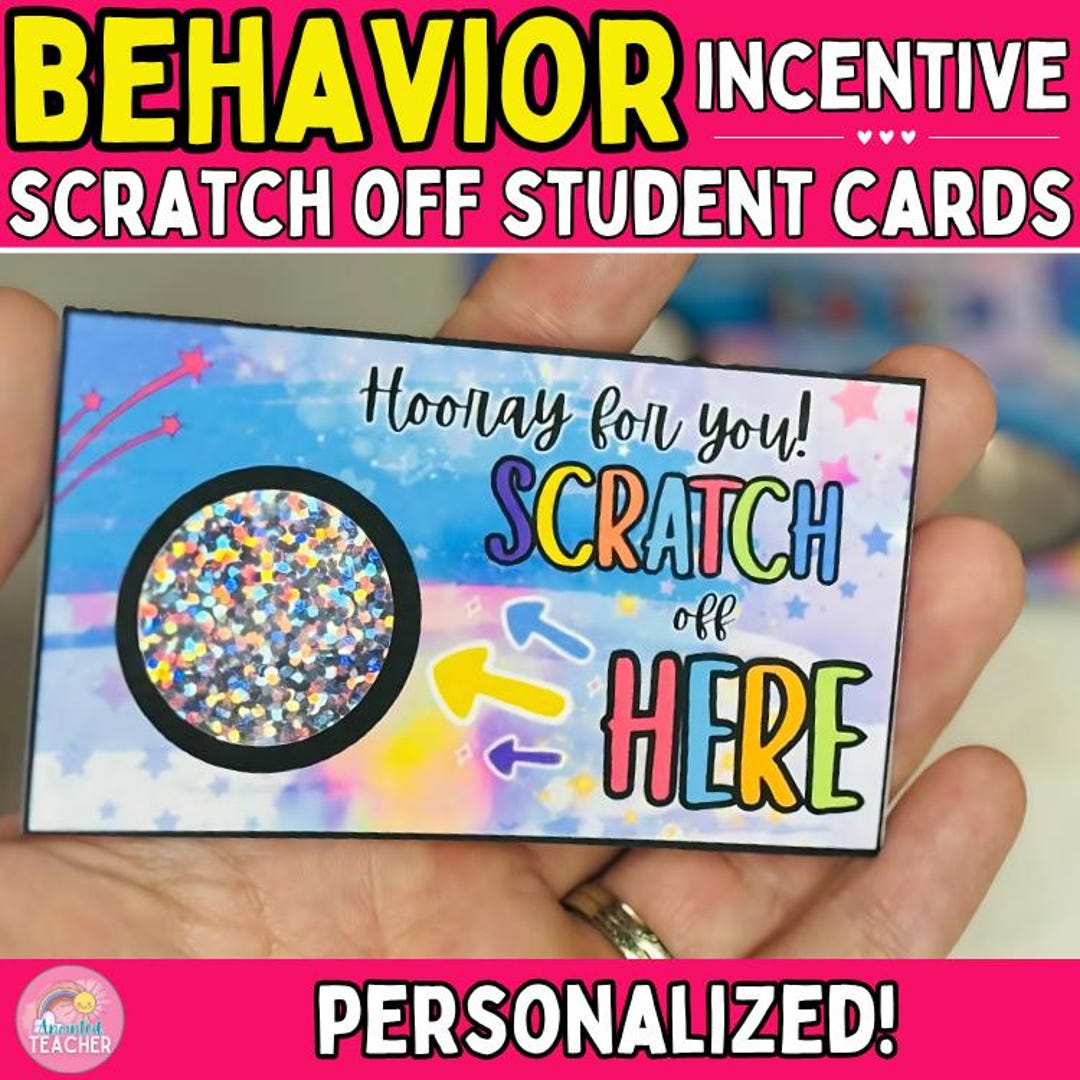 Scratch off Cards for Student Behavior Management - Etsy
