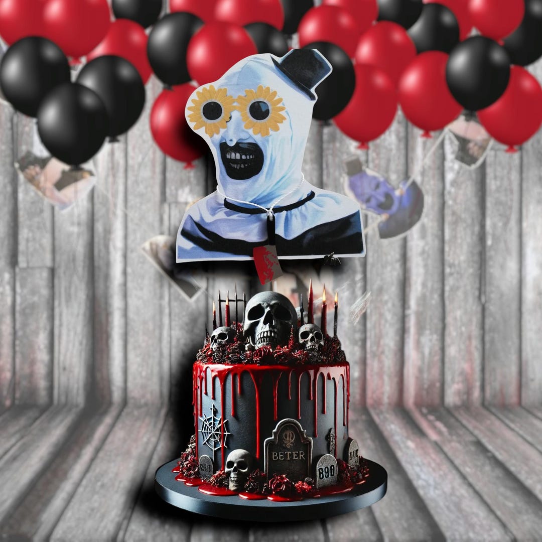 Terrifier Cake Topper, Cake Decoration, - Etsy
