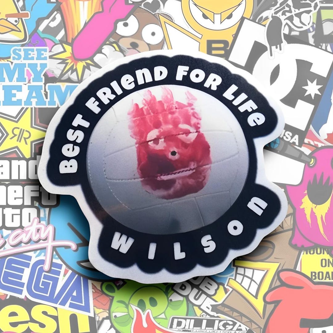 Cast Away, Wilson Ball, Balloon, Friend, Nostalgia Sticker, Stickers - Etsy