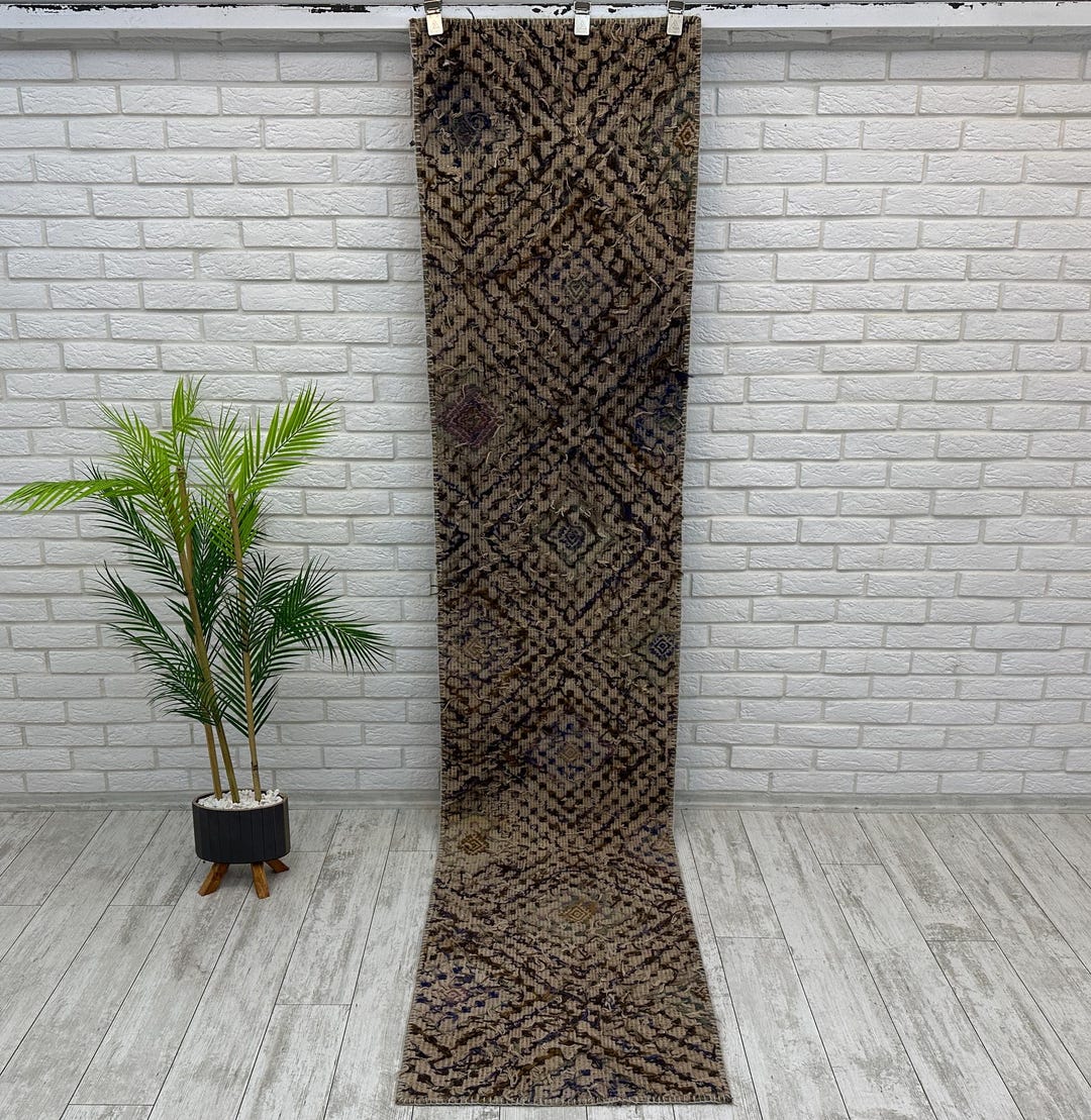 2x9 Runner Rug, Handmade Oushak Rug, 2x9 Corridor Rug, Decorative Rug ...