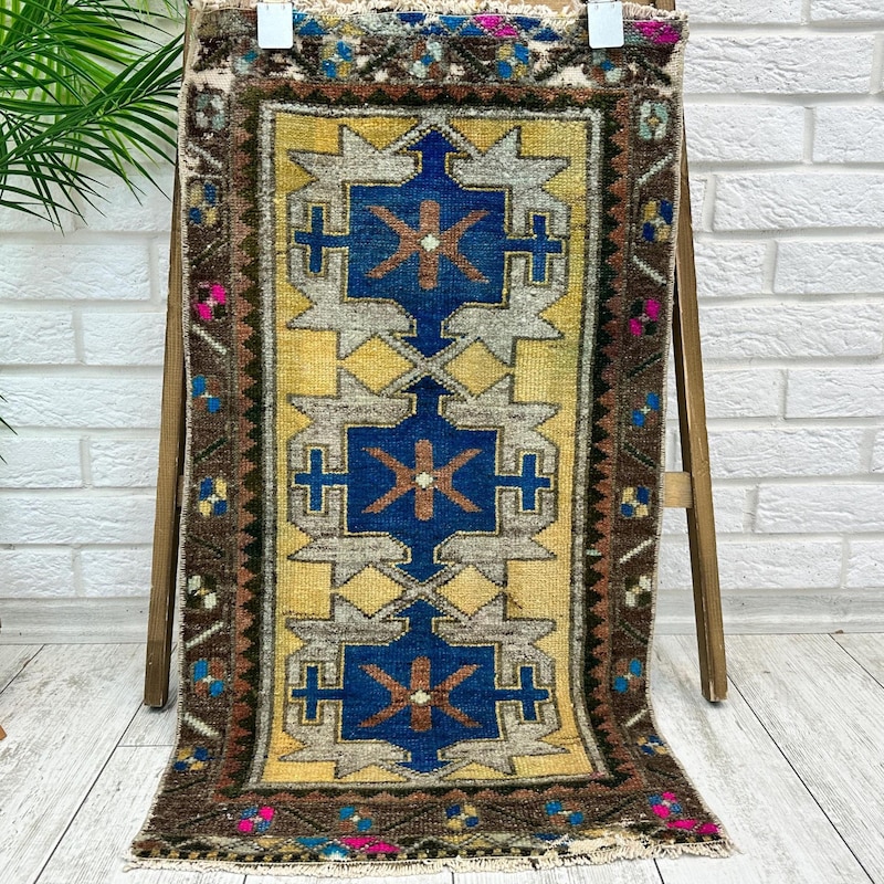 Rug Small Blue Vintage - Etsy