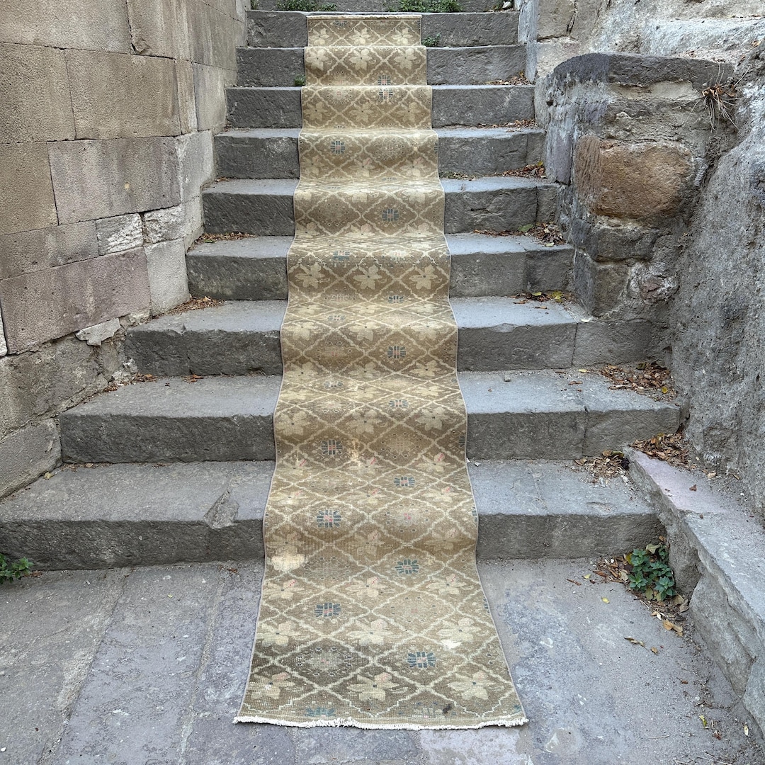 2x18 Handmade Beige Runner Rug, Turkish Corridor Rug, Entryway Rug ...