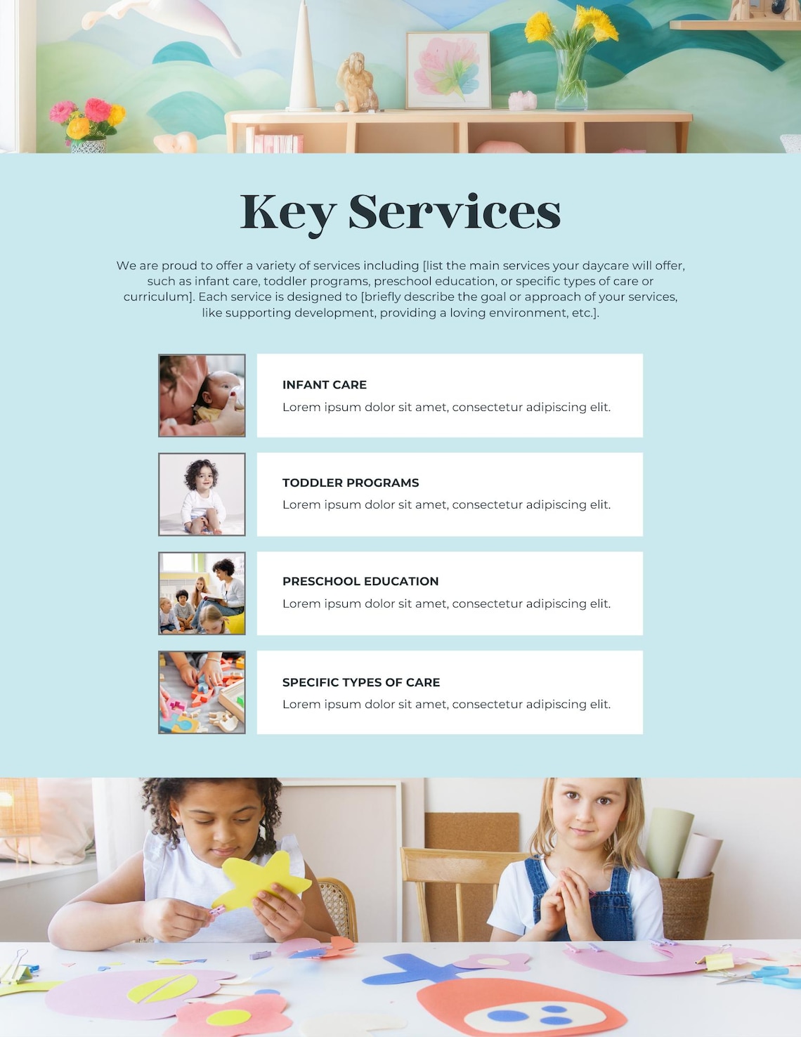 Daycare Child Care Center Business Plan Template Customized Ready Made ...