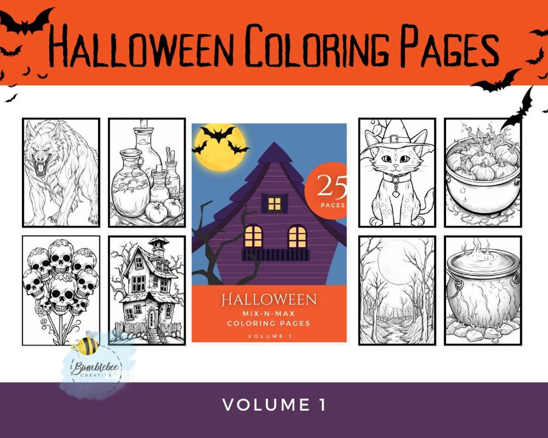 Halloween Coloring Pages 25 Fall and Scary Pictures Fun Activity for ...