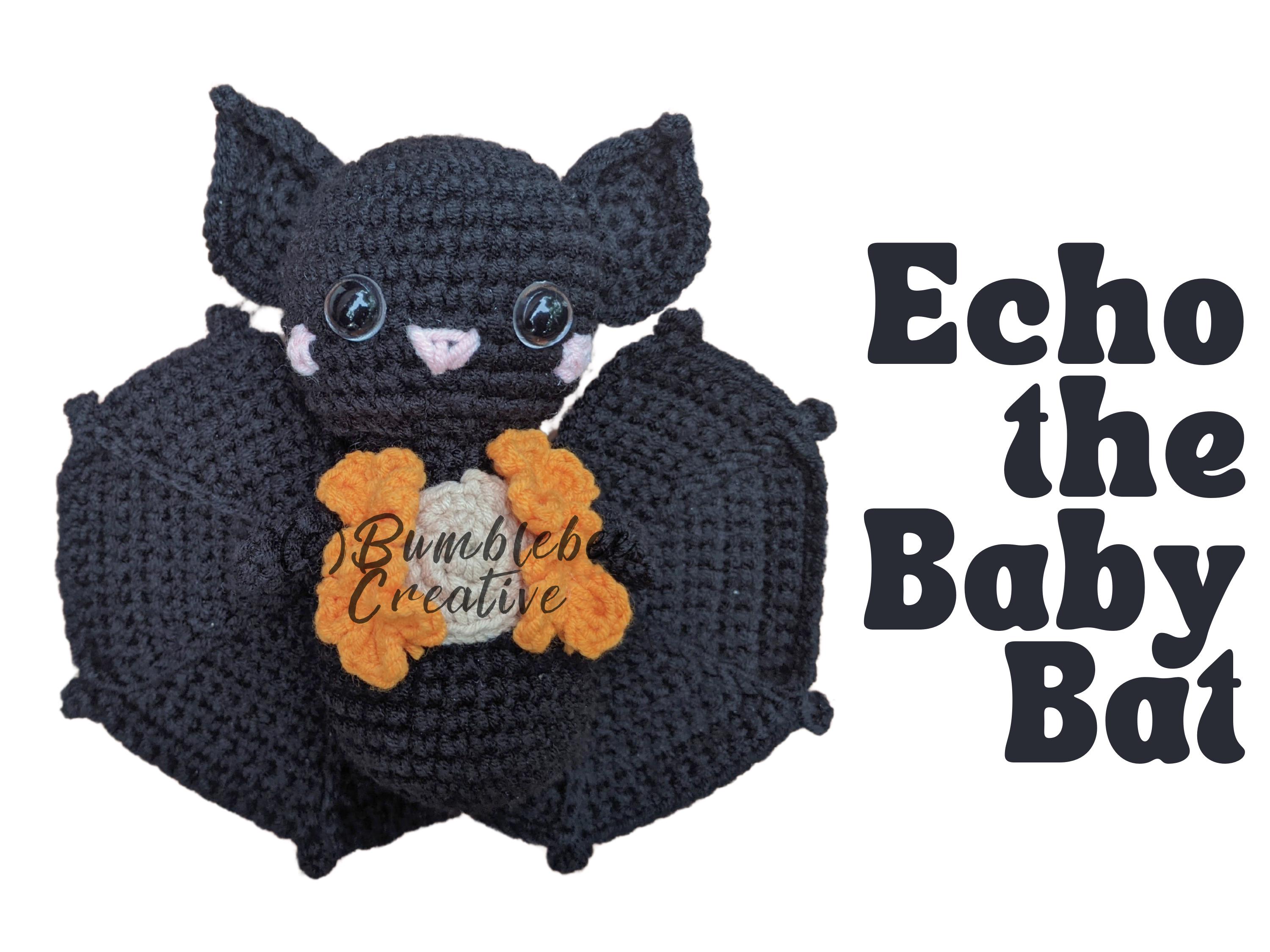 Baby Bat Crochet Amigurumi PDF Pattern Plush Kawaii Stuffed Animal ...