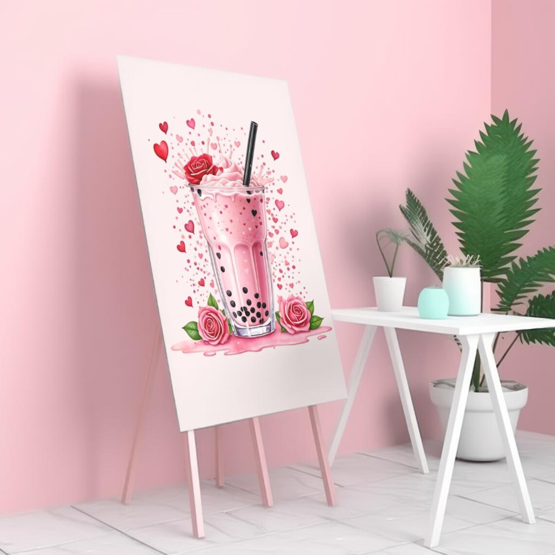 Valentine Boba Tea Clipart, Boba Love, Boba PNG, Boba Clipart ...