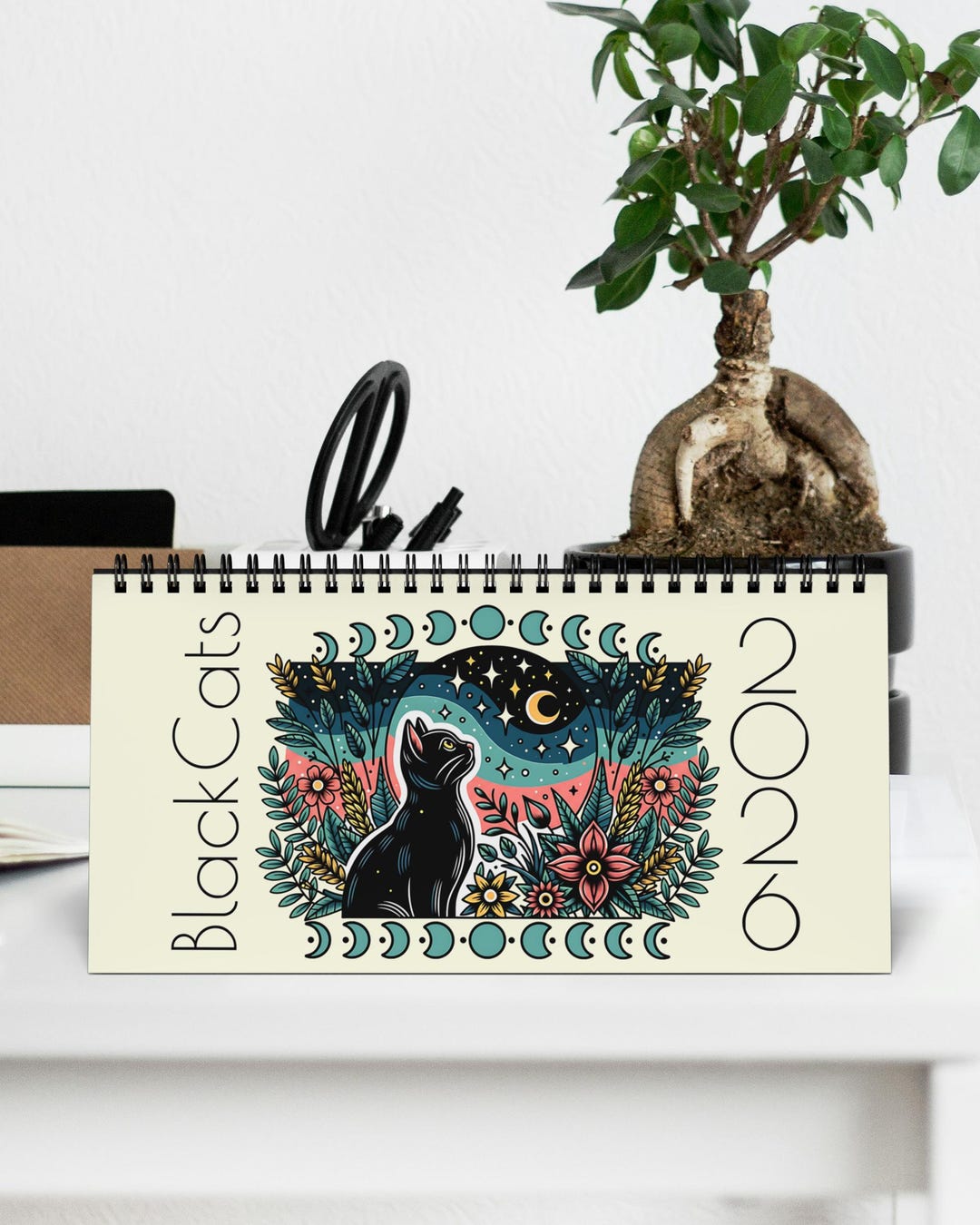 2026 Black Cat Calendar | Cats Desk Calendar | Countertop Calendar 2026 ...